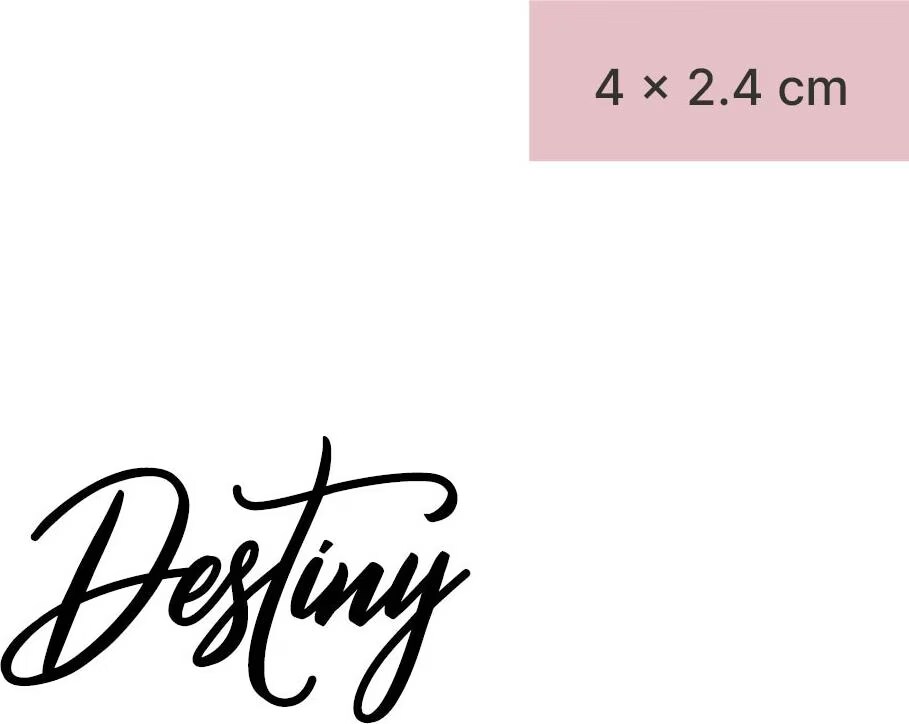 destiny in cursive writing